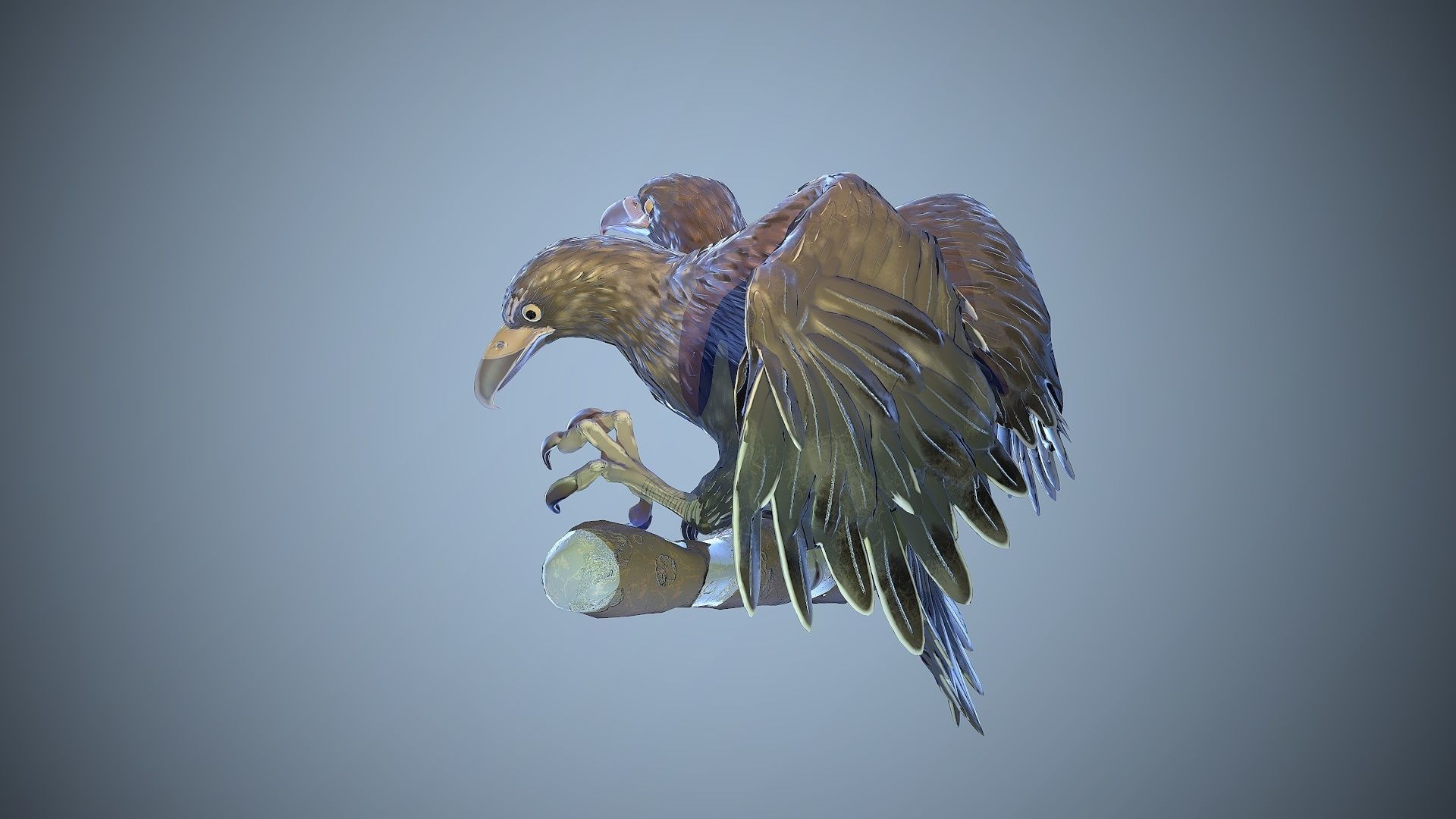 3D model two-headed eagle VR / AR / low-poly | CGTrader