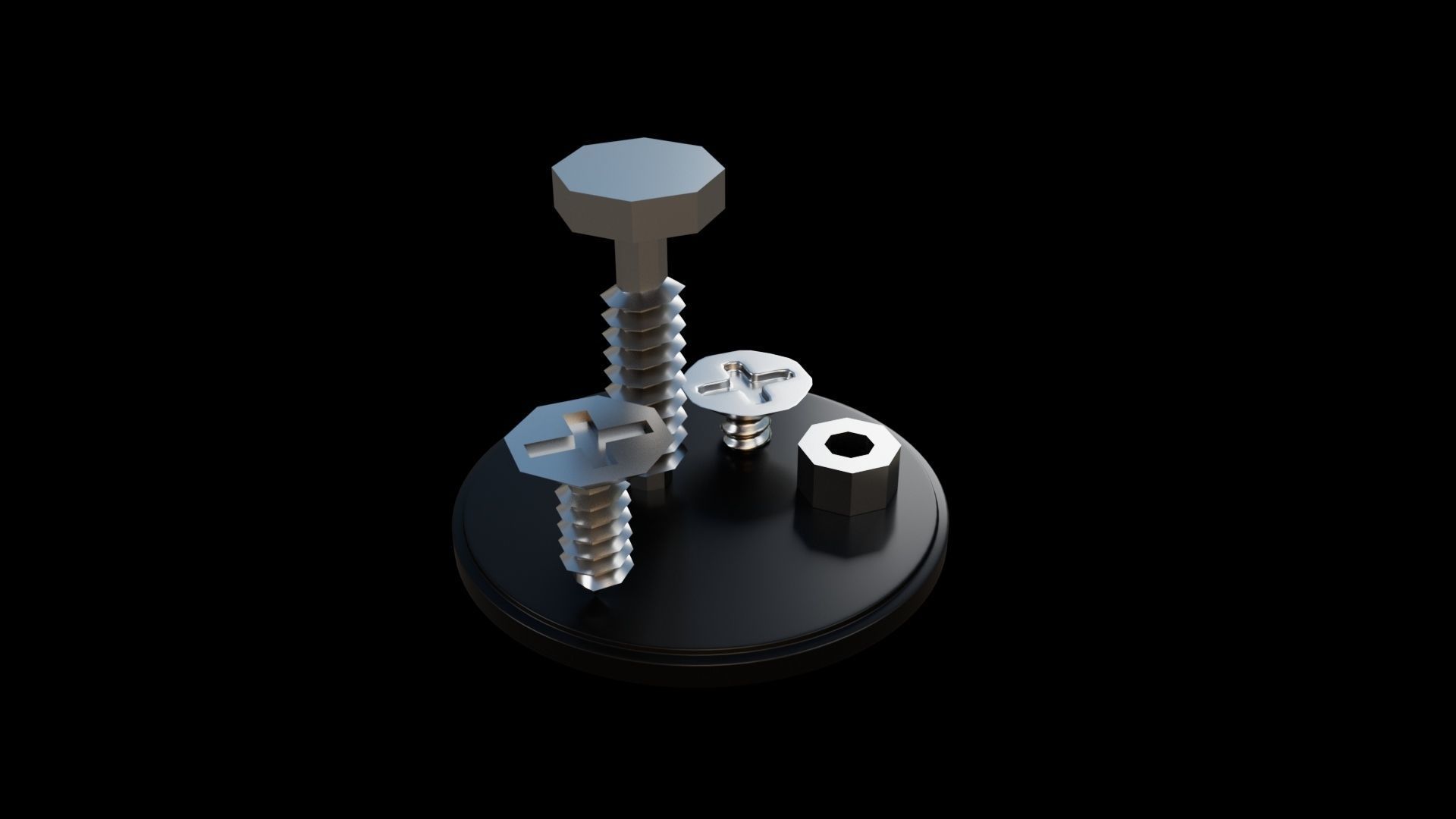 Screws screw free 3D model 3D printable | CGTrader