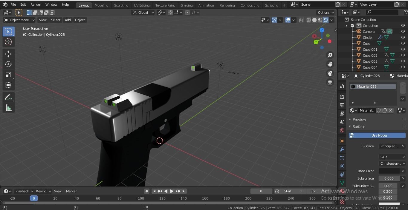 Glock 19 3D model animated | CGTrader