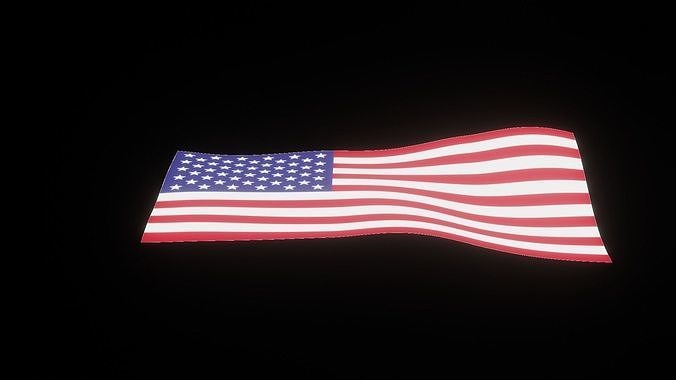 USA Flag 3D model animated | CGTrader