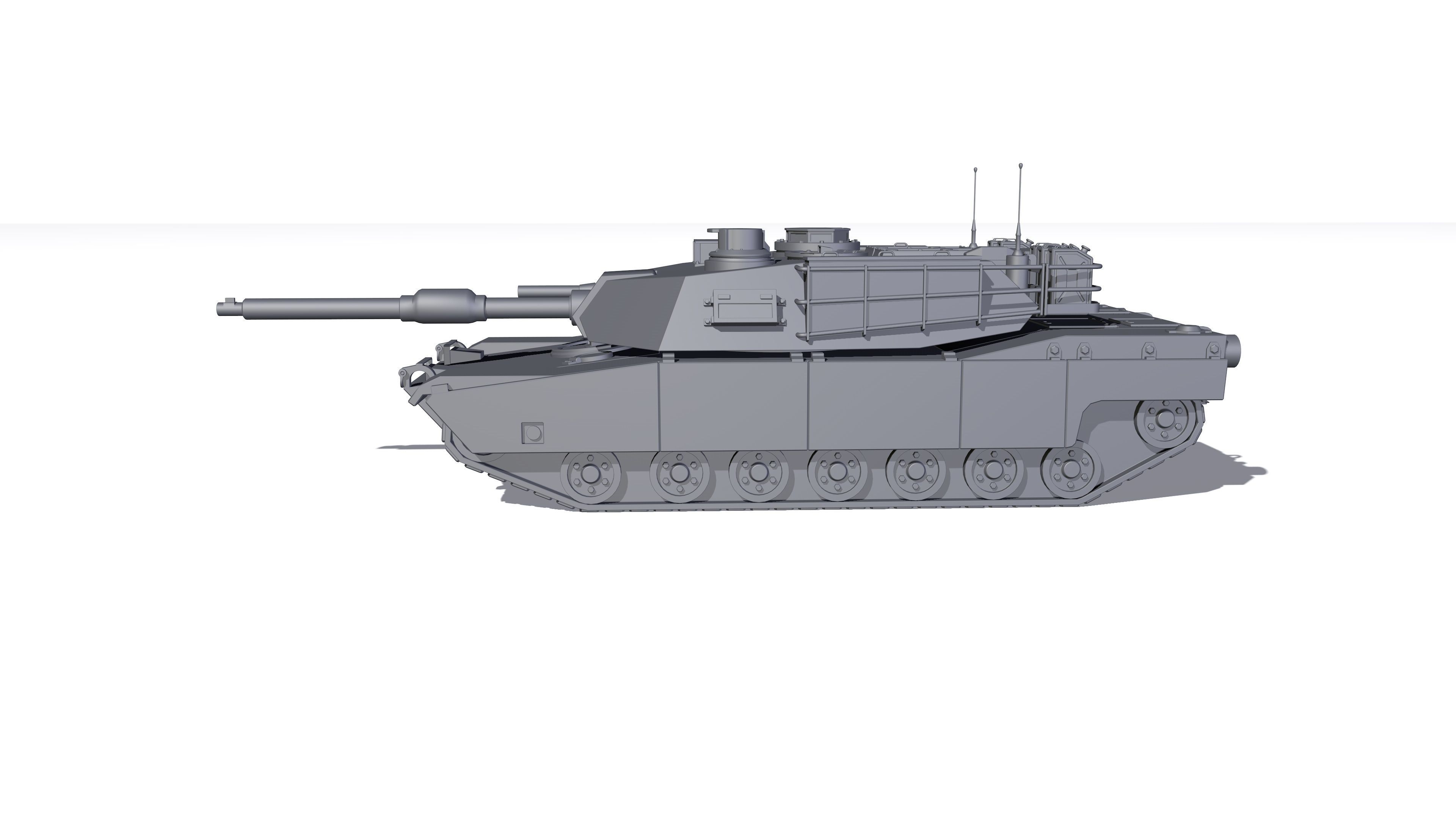 3D model ABRAMS M1 tank VR / AR / low-poly | CGTrader