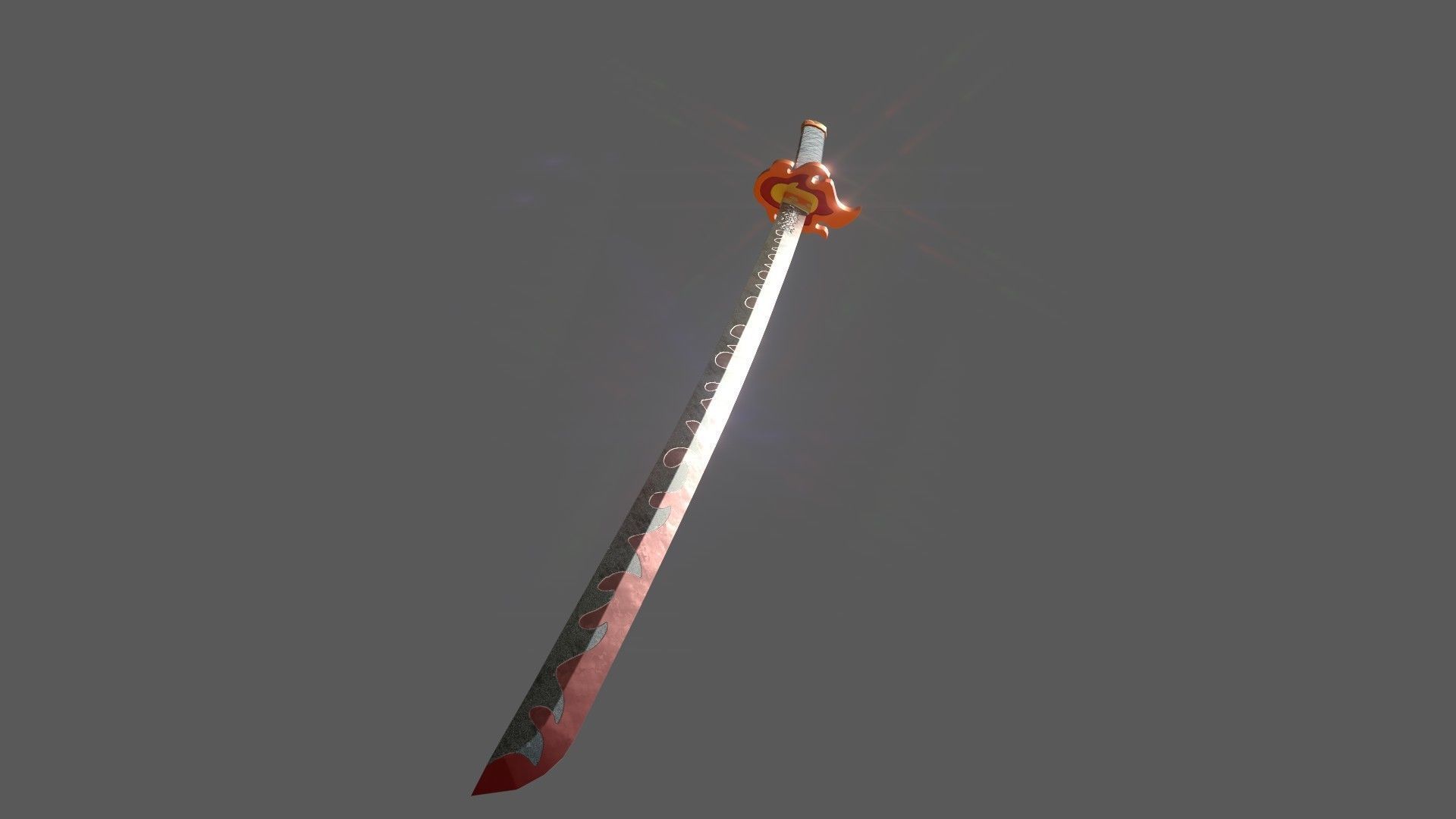 3D model Kyojuro Rengoku Nichirin - Kimetsu no Yaiba - Demon Slayer VR ...