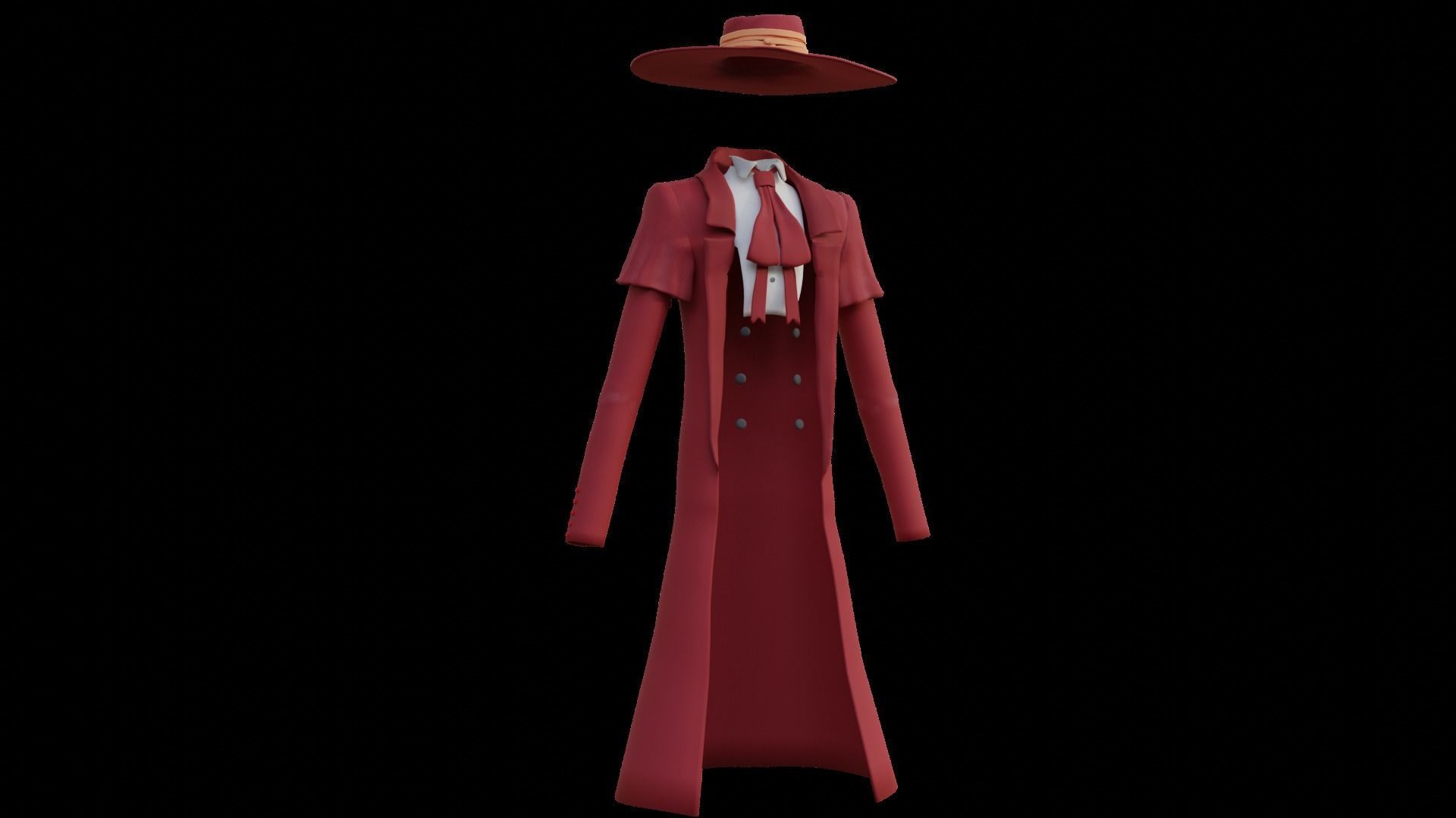 3D model Alucard from Hellsing Anime 3D Rigged VR / AR / low-poly ...