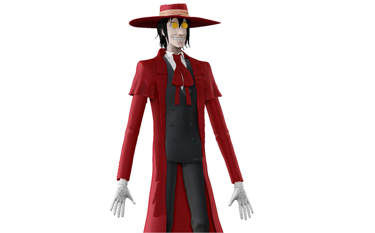 3D model Alucard from Hellsing Anime 3D Rigged VR / AR / low-poly ...