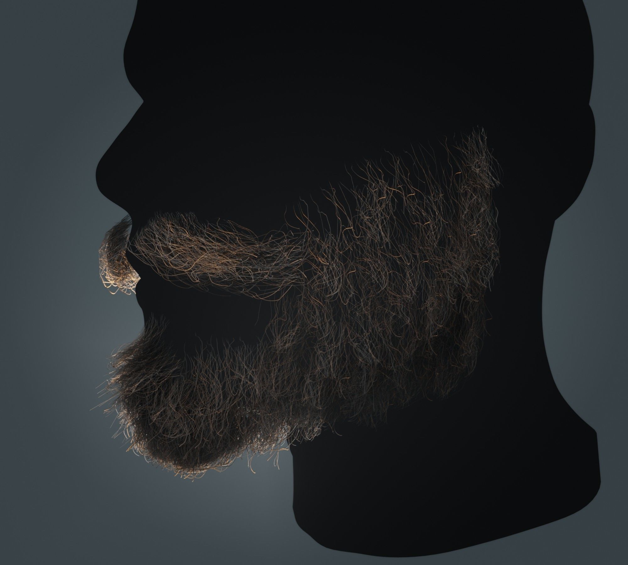 3D model Beard RealTime 13 Version 2 Low Poly VR / AR / low-poly | CGTrader