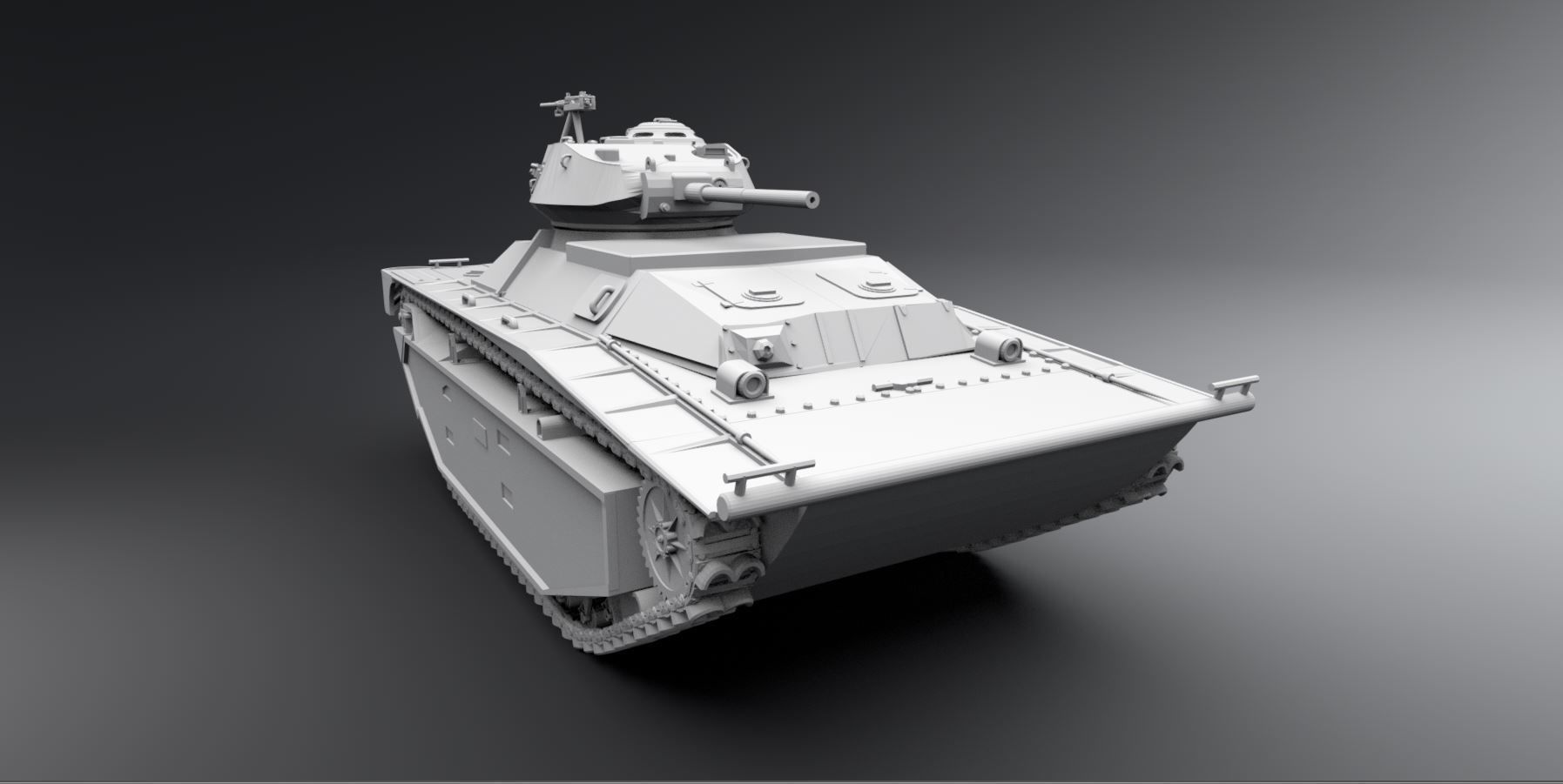LVT A 1 Chaffee Scale model 3D model 3D printable | CGTrader