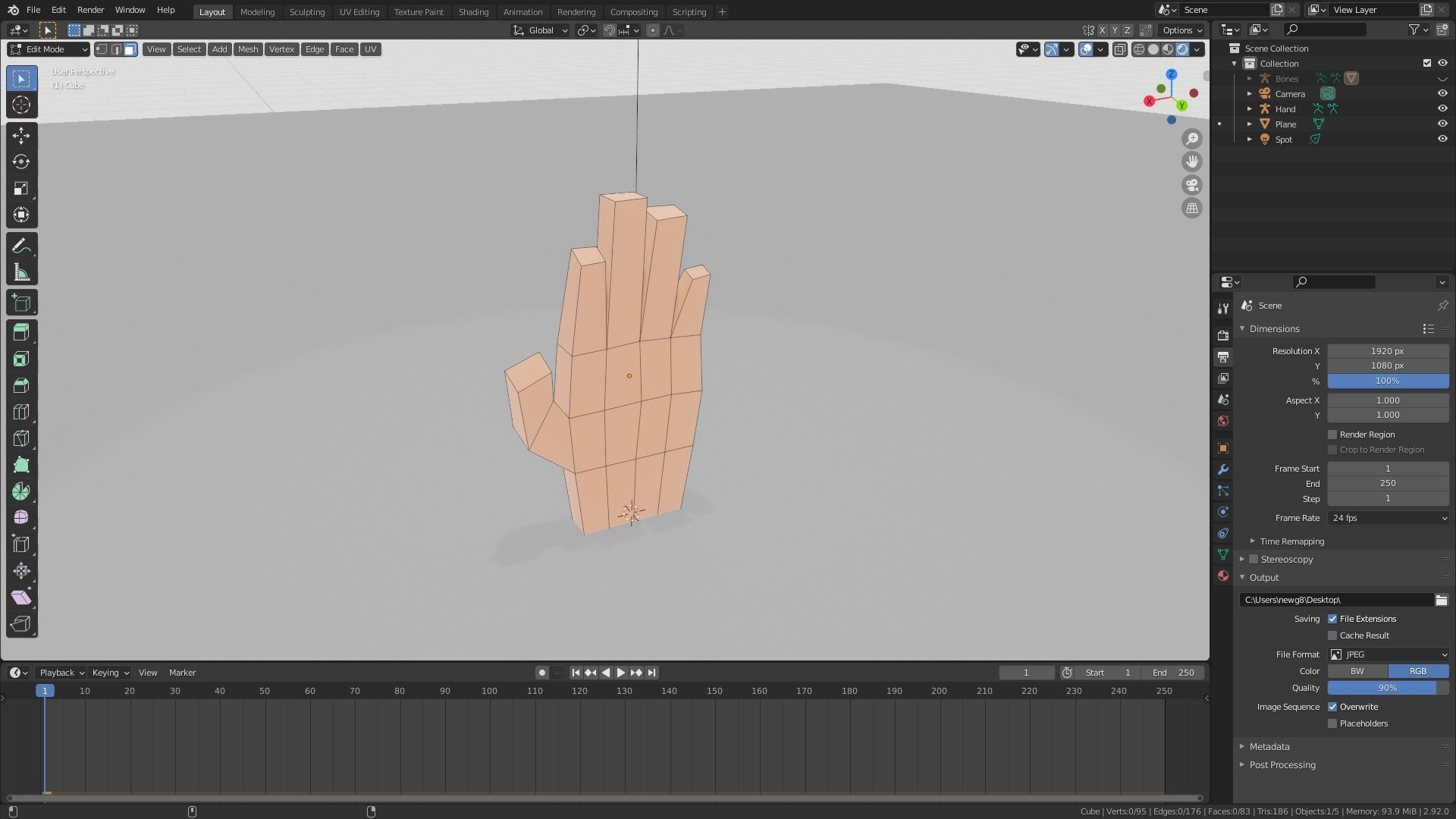 Low Poly Hand Model free 3D model rigged | CGTrader