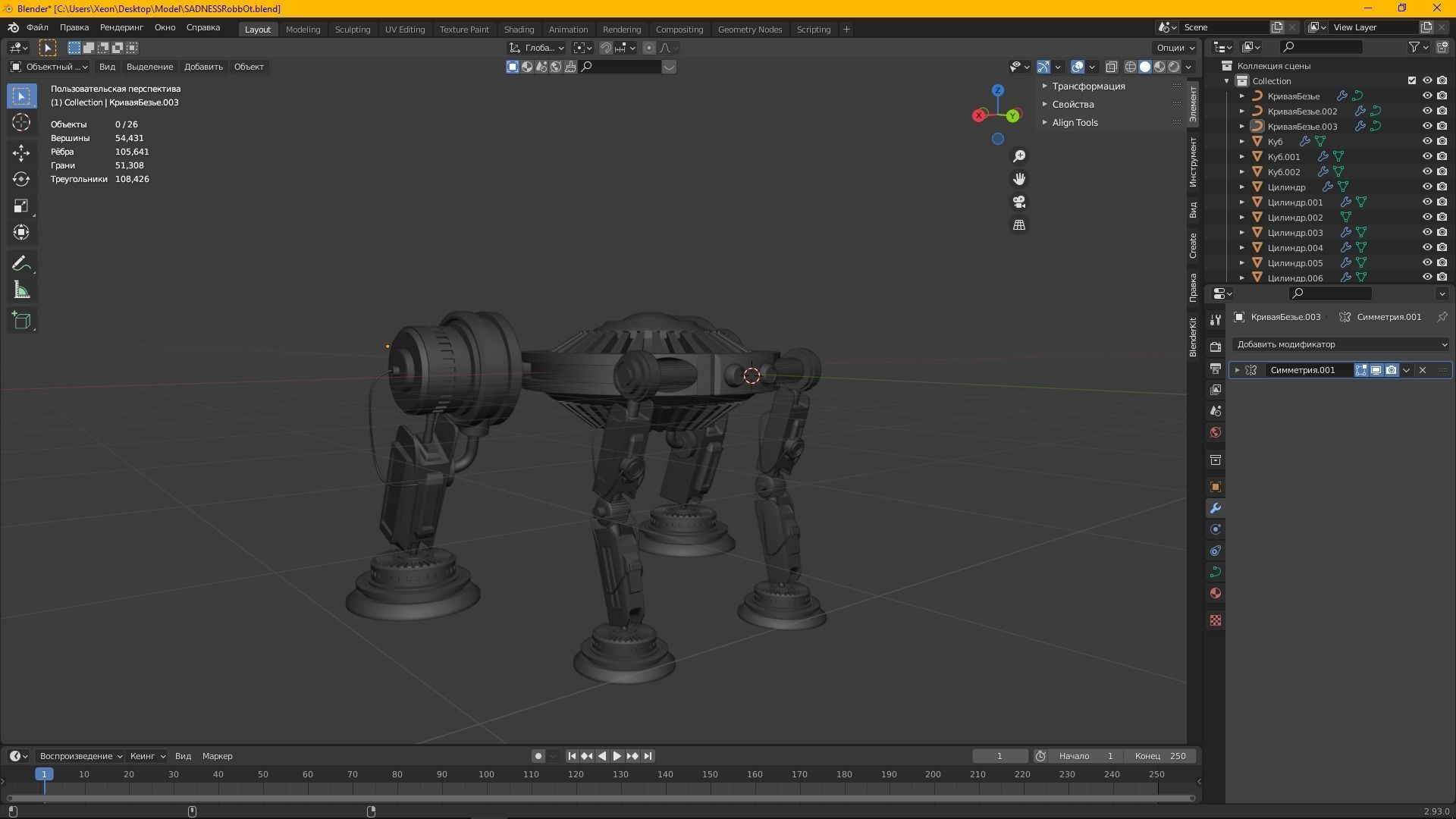 Robot in Blender 3D model | CGTrader