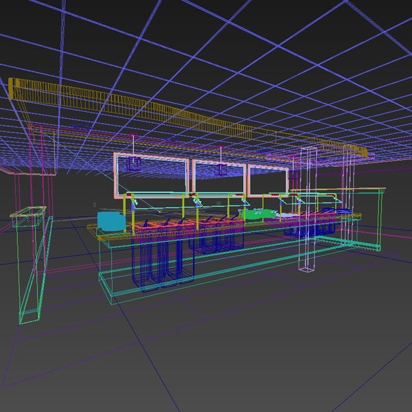 Restaurant Buffet Scene 3D model | CGTrader