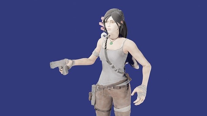 3D model Lora Croft VR / AR / low-poly | CGTrader