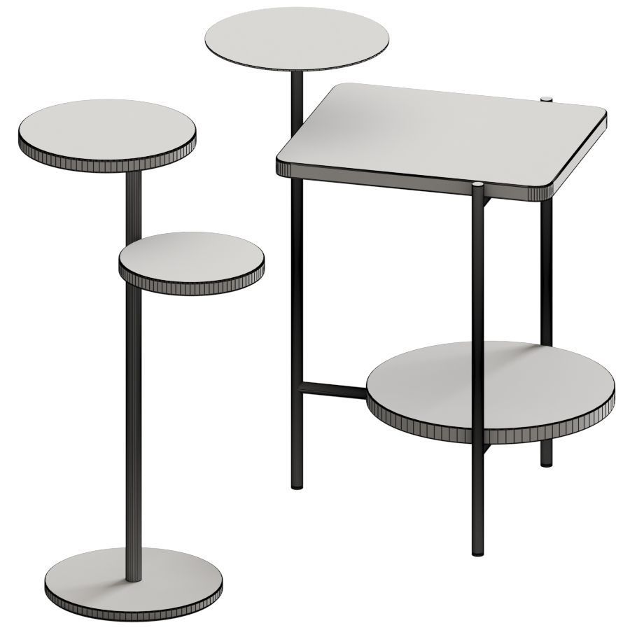West Elm - Eclipse tables set 3D model | CGTrader
