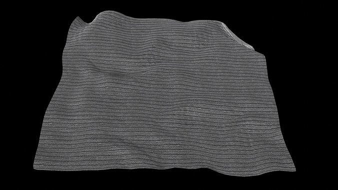 Blanket striped cloth free 3D model | CGTrader