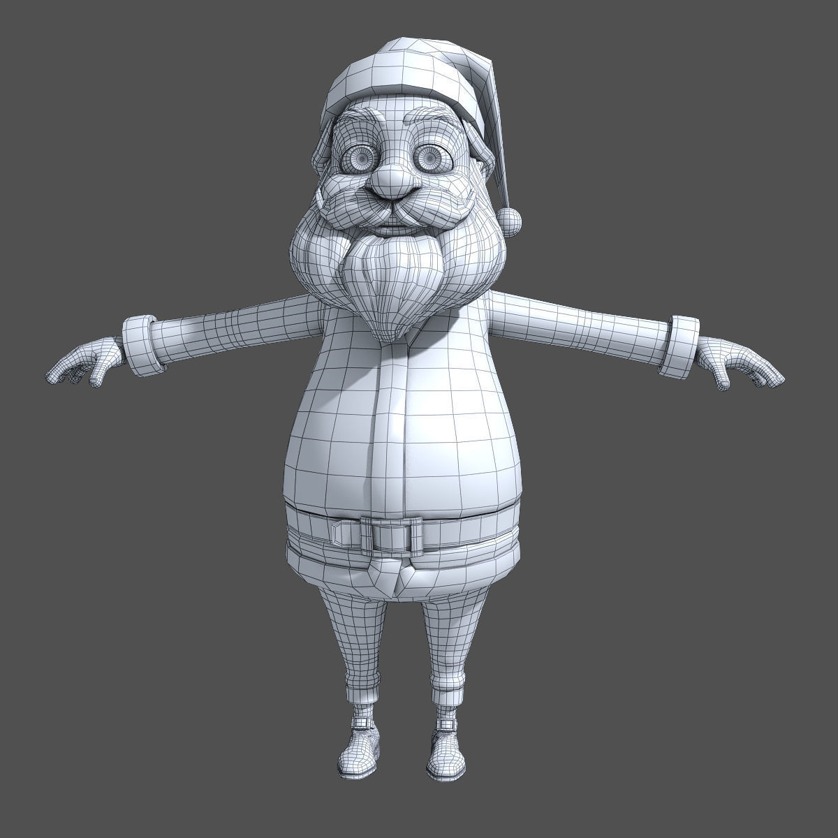 Santa Rigged 3D model rigged | CGTrader