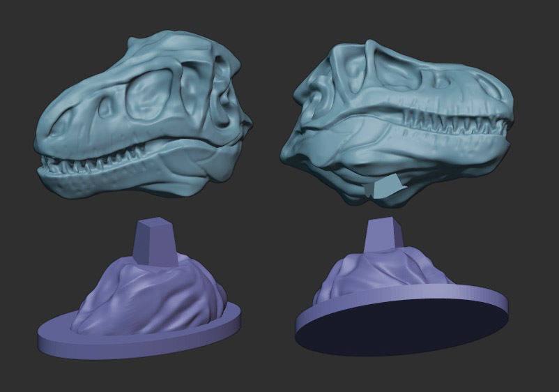 T Rex Skull Ornament 3D model 3D printable | CGTrader