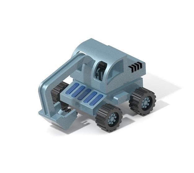 Classic Earth Moving Machine 3D model 3D printable | CGTrader