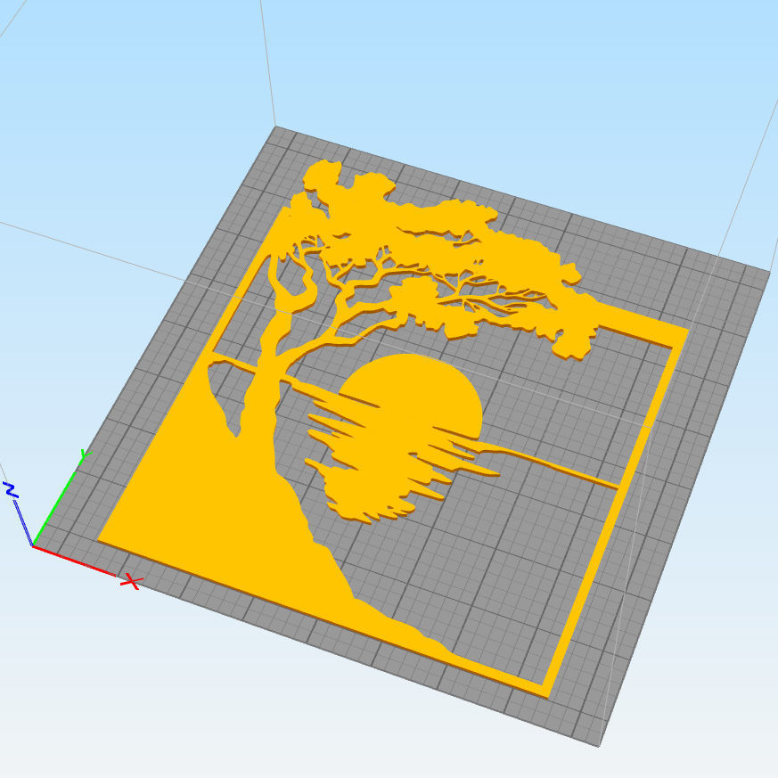 SUNSET WALL DECORATION 3D model 3D printable | CGTrader