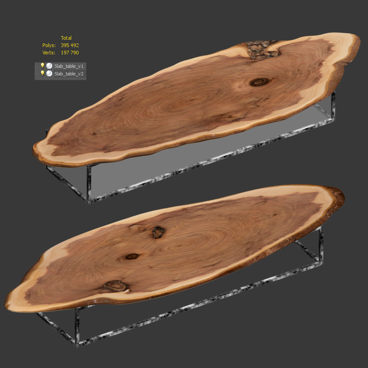 Slab tables with welded seams - 2 models 3D model | CGTrader