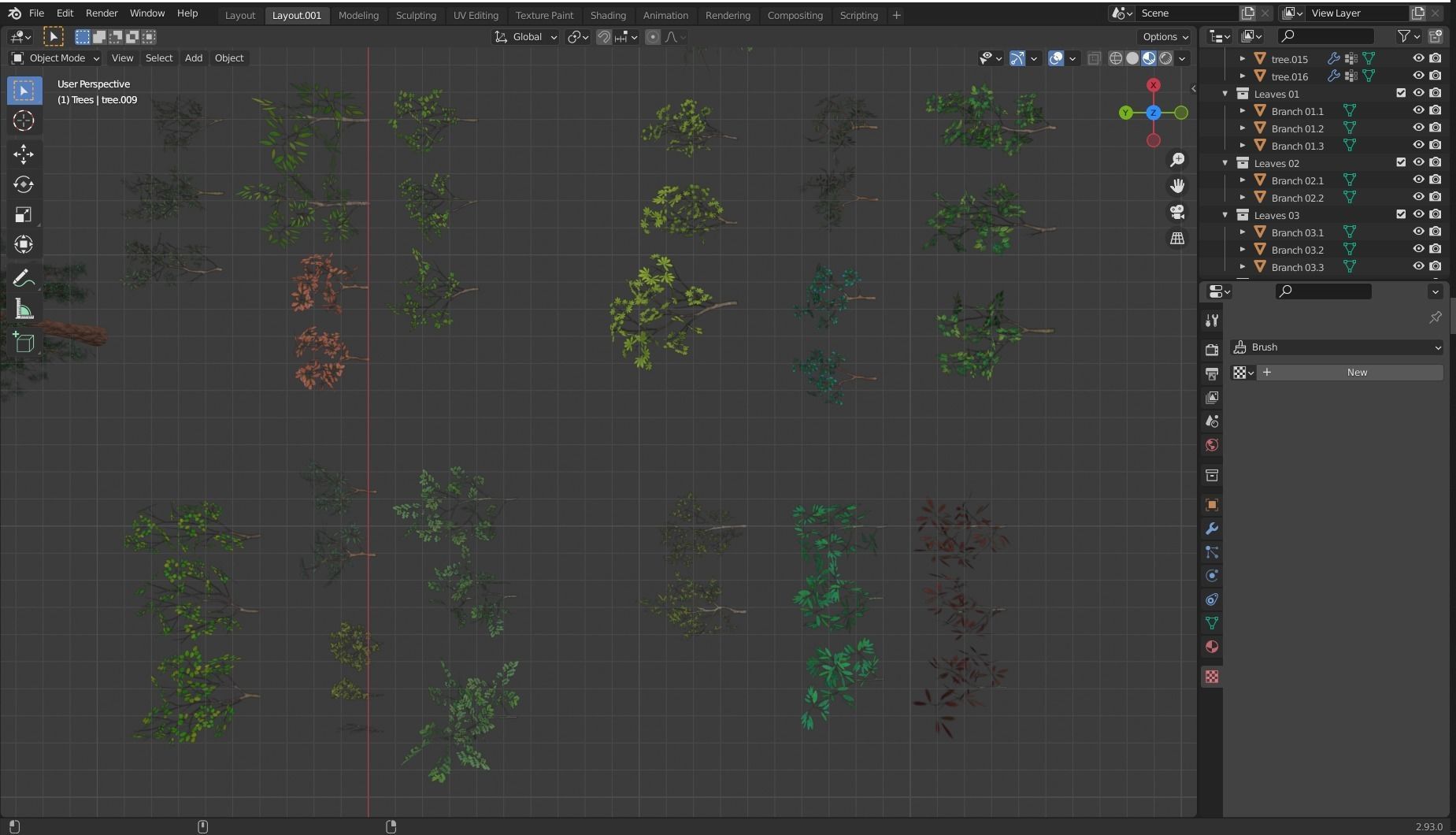 Nature assets pack 2 Trees Leaves Rocks free VR / AR / low-poly 3D ...