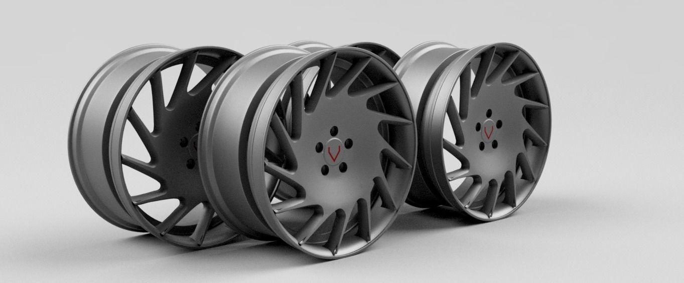 rim Vossen VLE1 rim 3D model rigged | CGTrader