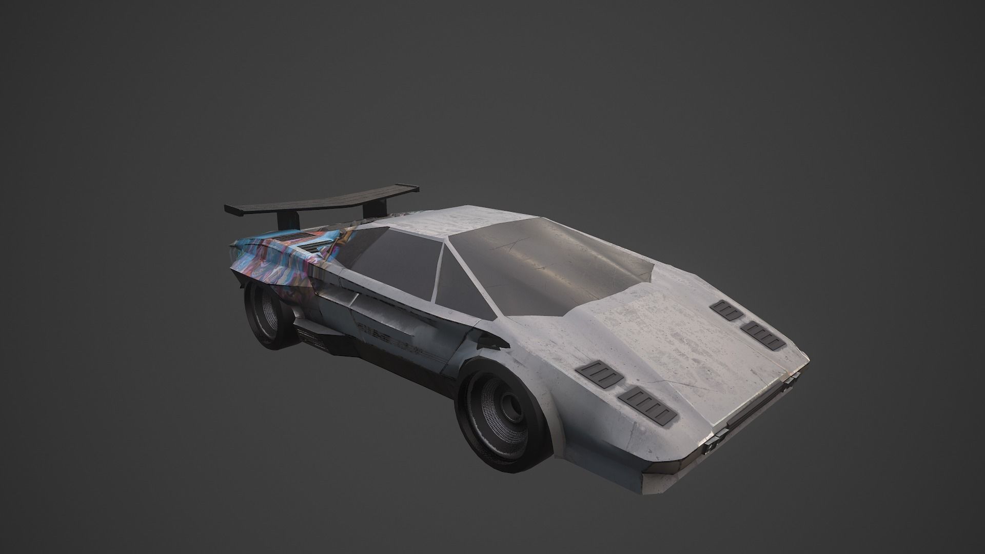 3D model Cyberpunk Retro Car VR / AR / low-poly | CGTrader