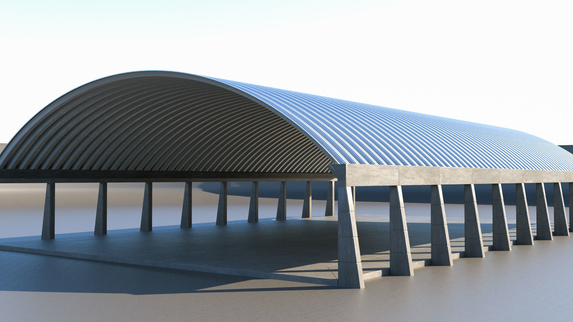 Arch roof 3D model | CGTrader