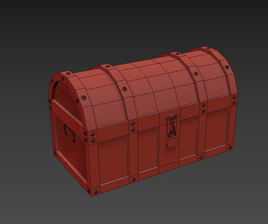 3D model Chest PBR Low-poly 3D model wooden VR / AR / low-poly | CGTrader