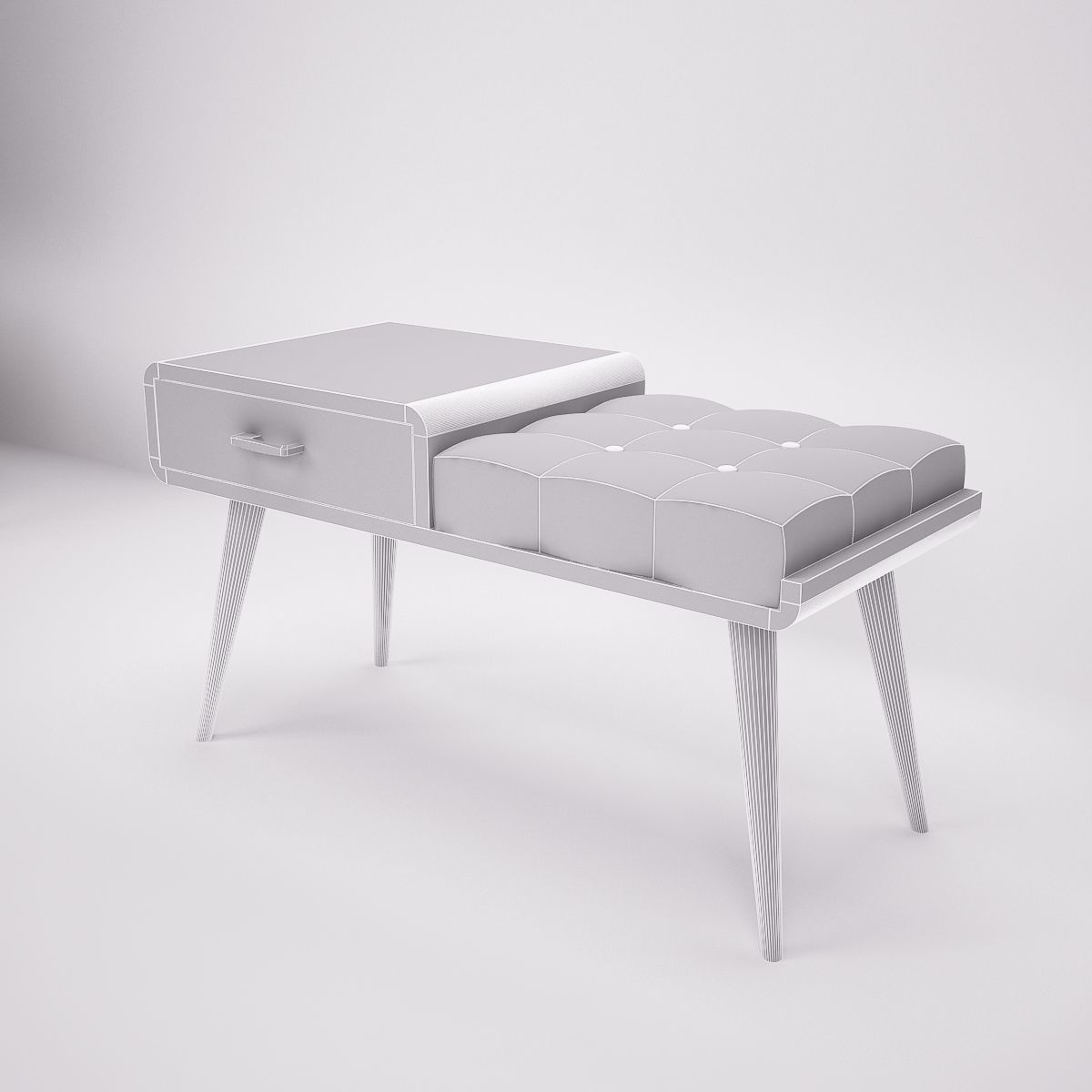 Phone Table w Seater Denver Series 3D model | CGTrader