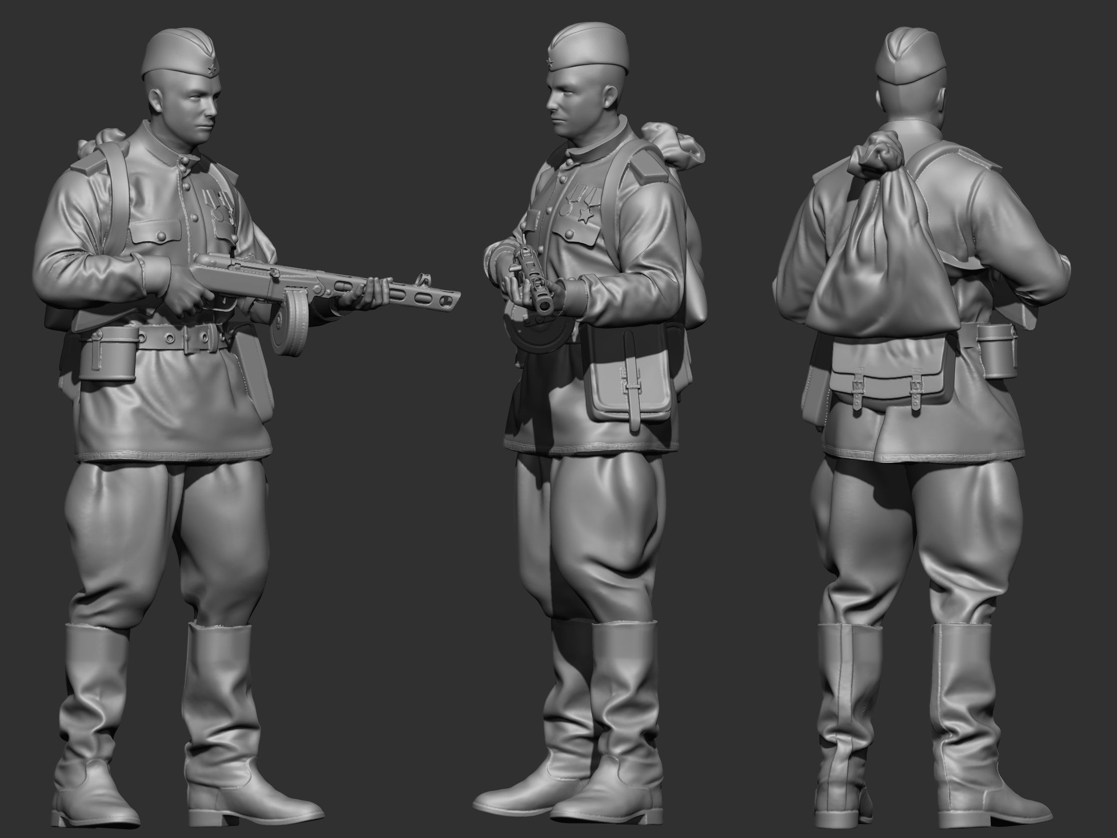 Sovet soldier ww2 3D model 3D printable | CGTrader