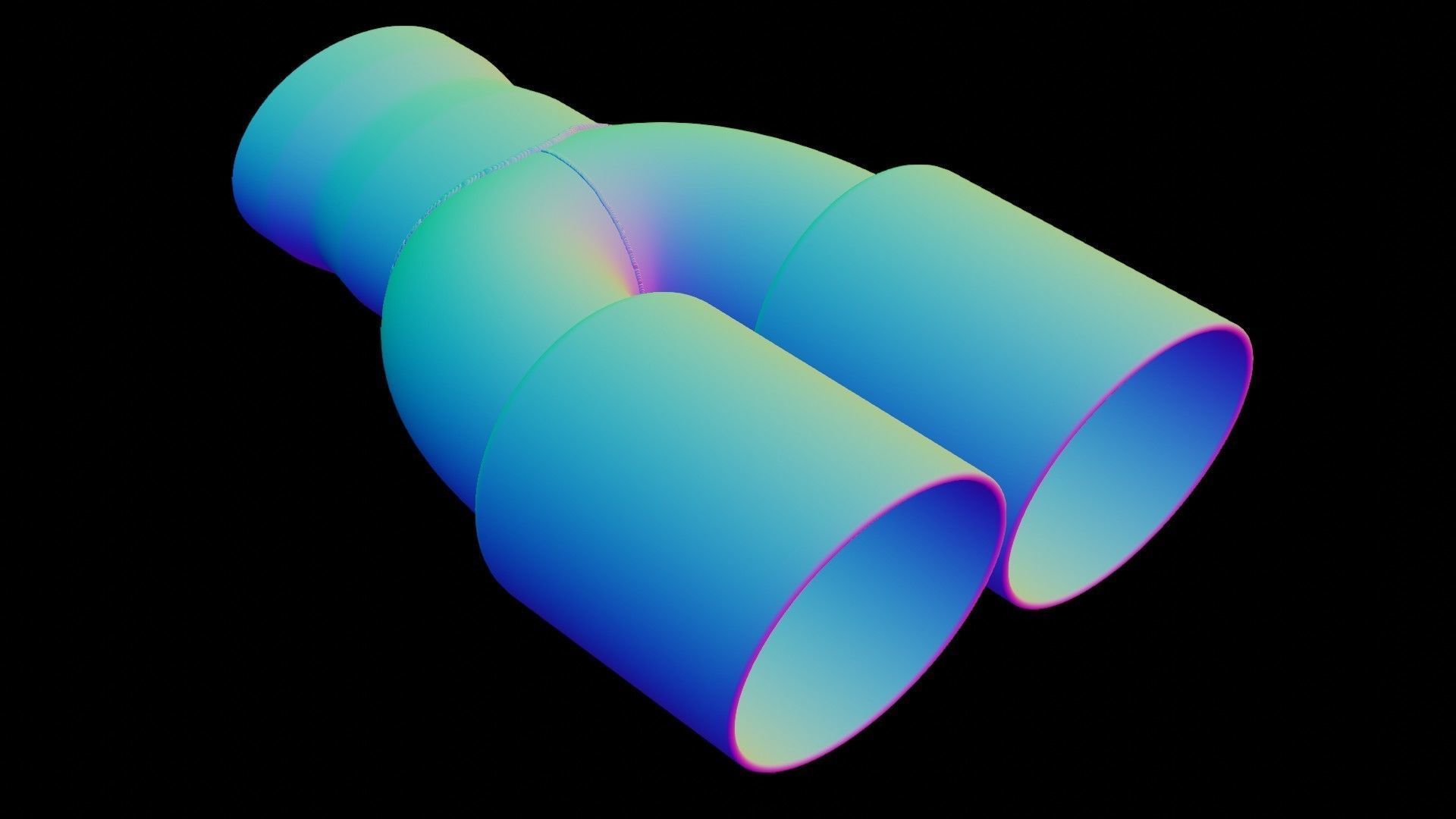 Flowmaster Exhaust Tip 3 In Dual Out Angle Cut 3D model | CGTrader