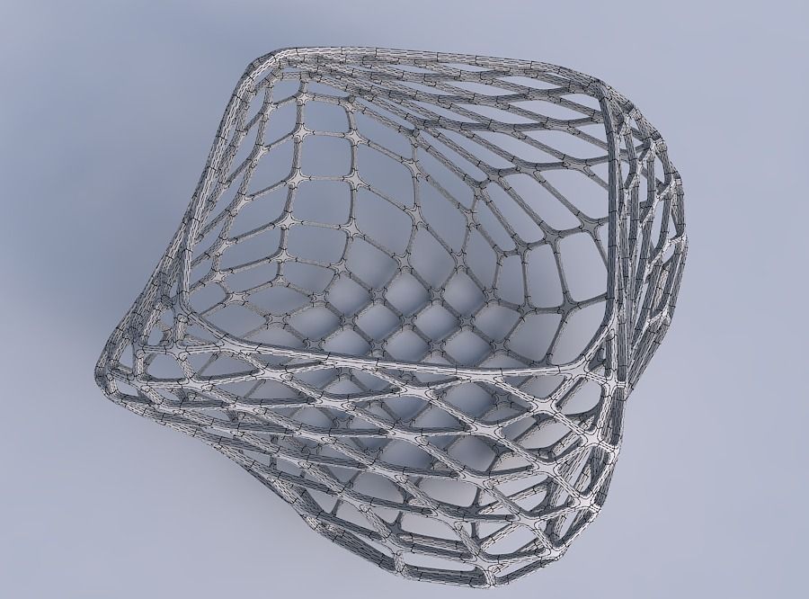 Bowl helix with diagonal grid lattice 3D model 3D printable | CGTrader