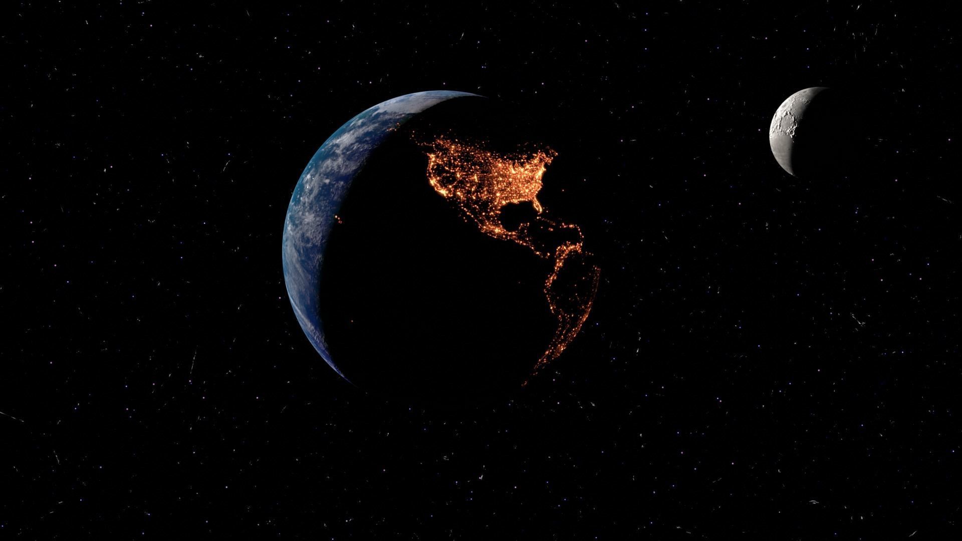 3D model Realistic 3D animation of planet earth VR / AR / low-poly ...