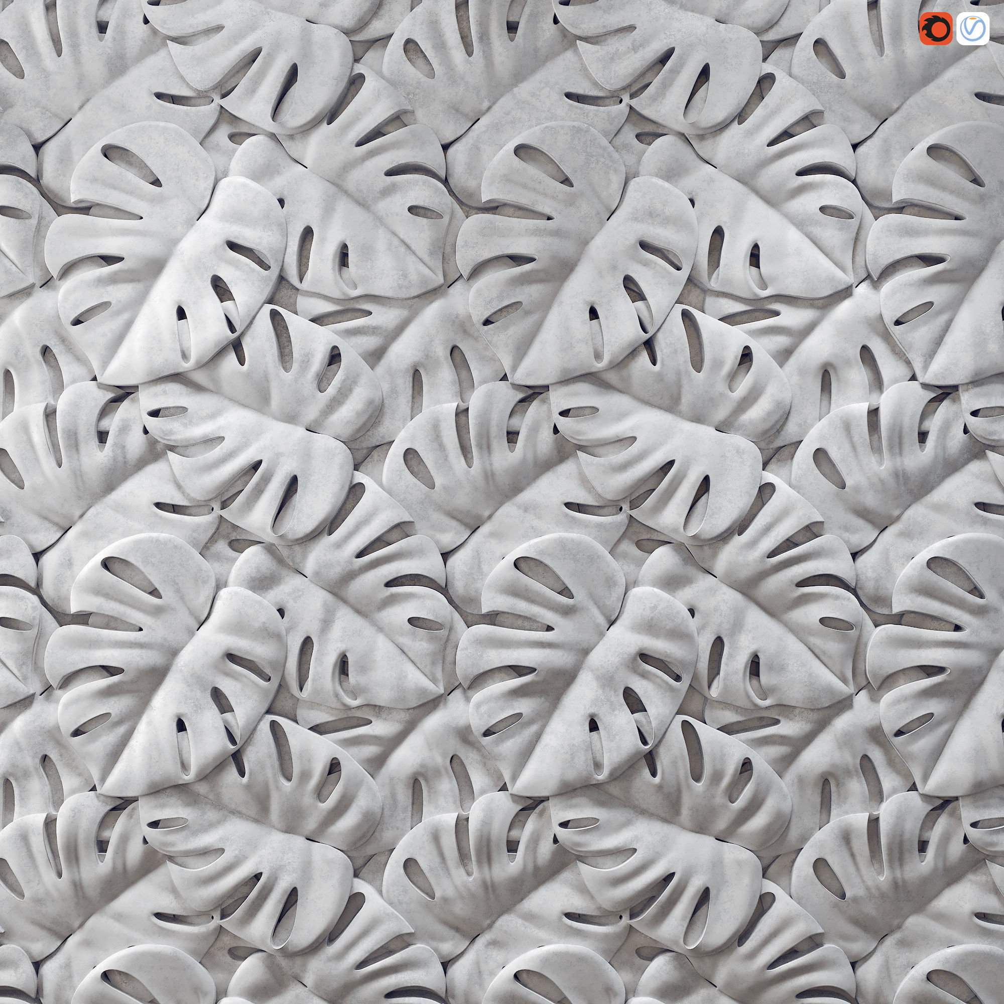 Monstera Panel 3D model | CGTrader