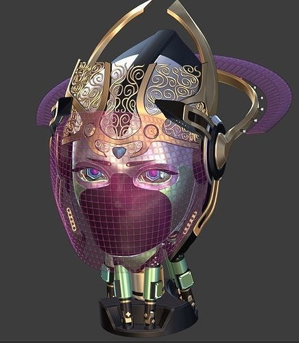 Droid Head part 3D model rigged | CGTrader