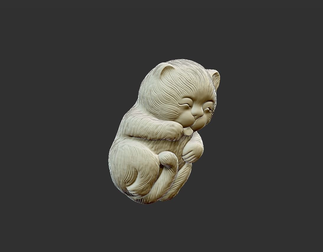 baby cat 3D model 3D printable | CGTrader