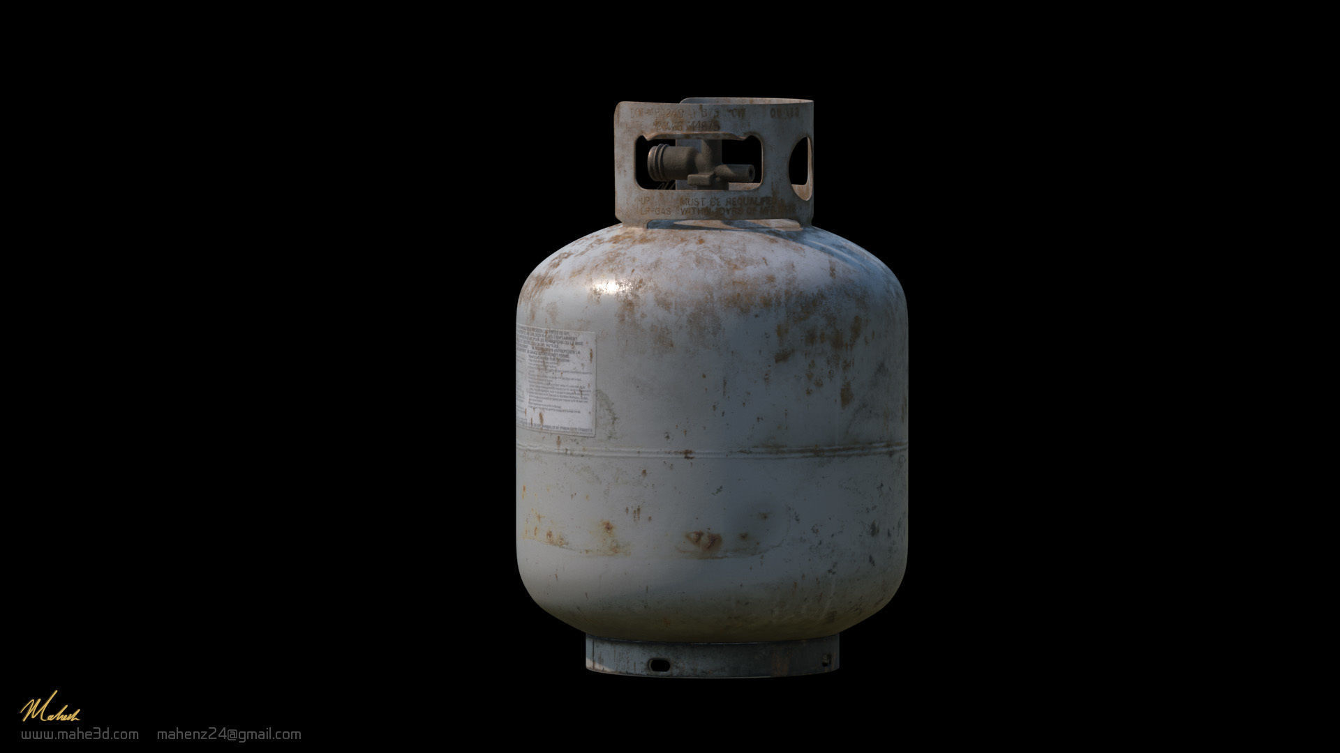 Rusty Propane gas cylinder 3D model | CGTrader