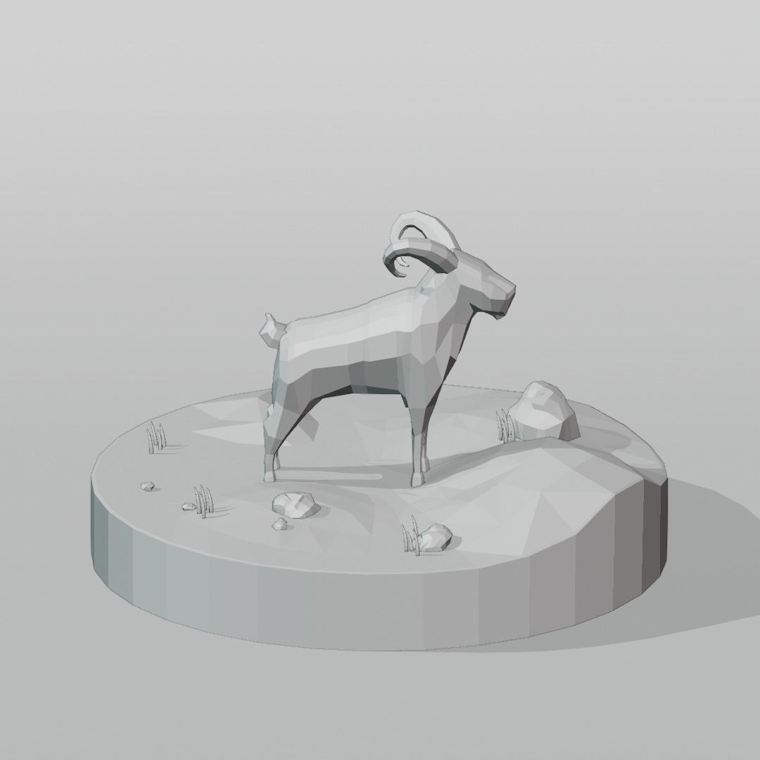3D model Goat for Ied Adha Illustration Includes Lighting Setup VR / AR ...