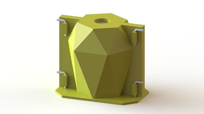 CONCRETE POT 3D model 3D printable | CGTrader