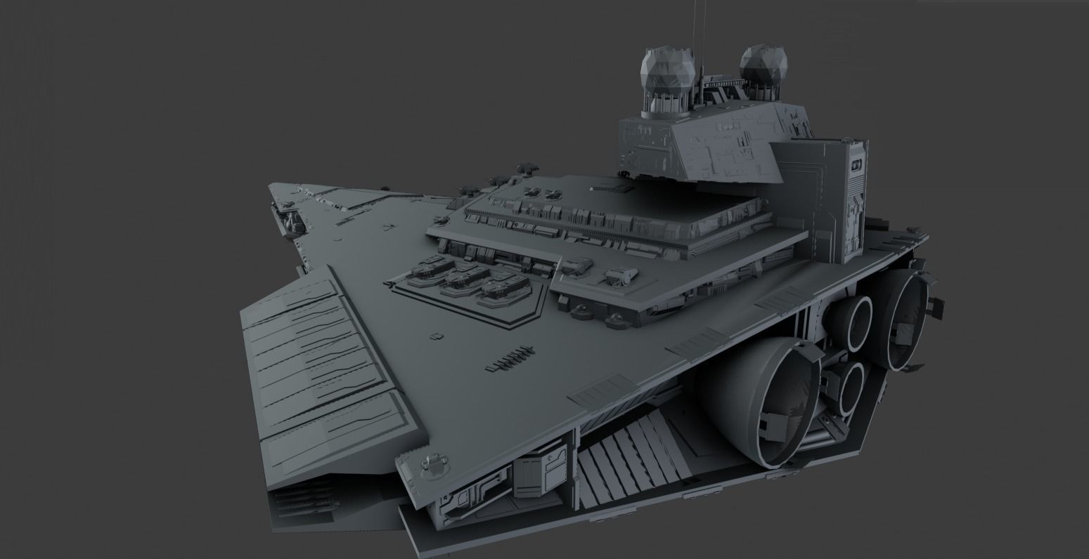 Victory 1 Class Star Destroyer - Star Wars 3D model | CGTrader