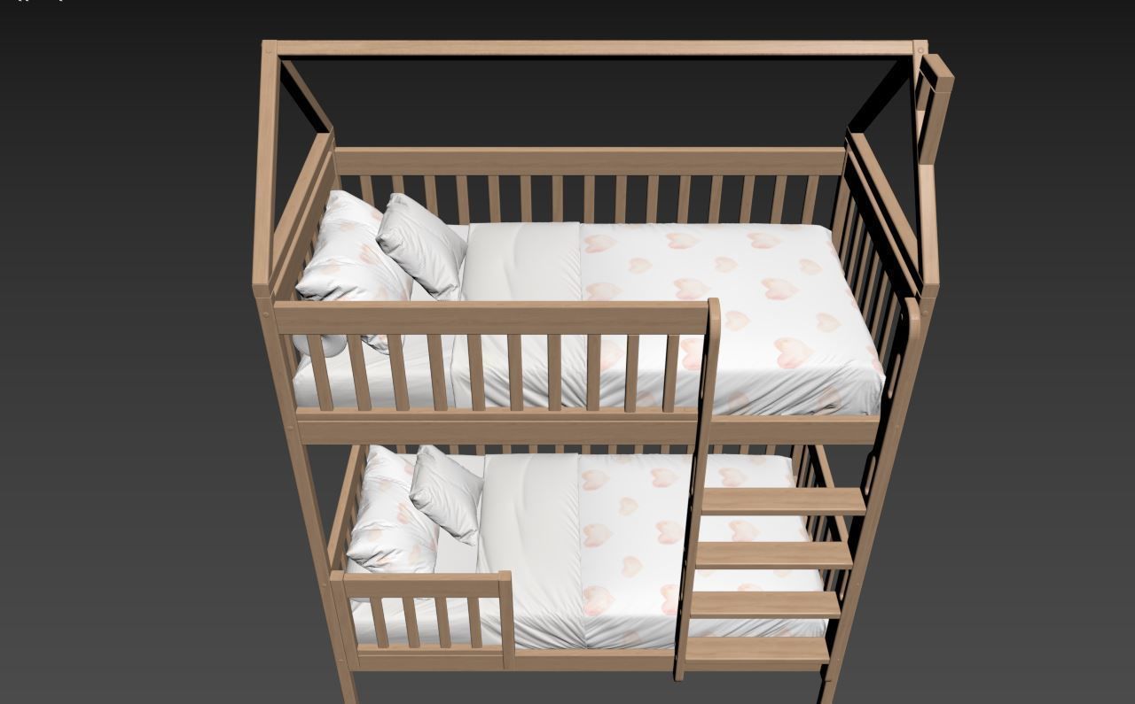 Bunk bed 3D model | CGTrader