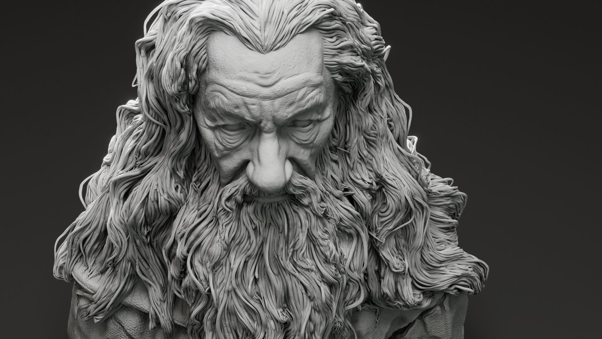 Ian McKellen - Gandalf - The Lord Of The Rings 3D model 3D printable ...