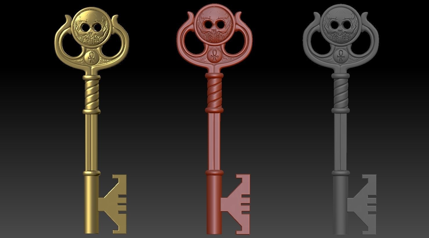 Locke and key Ghost key 3D model 3D printable | CGTrader