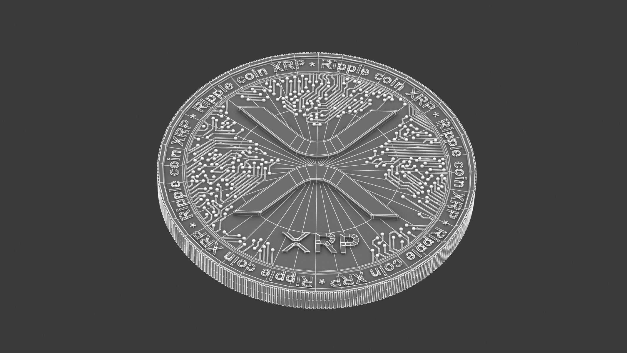 XRP Coin 3D model | CGTrader