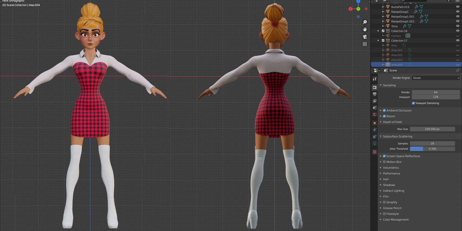 Rigged - Stylized Character Girl - Rinna Style 2 3D model rigged | CGTrader