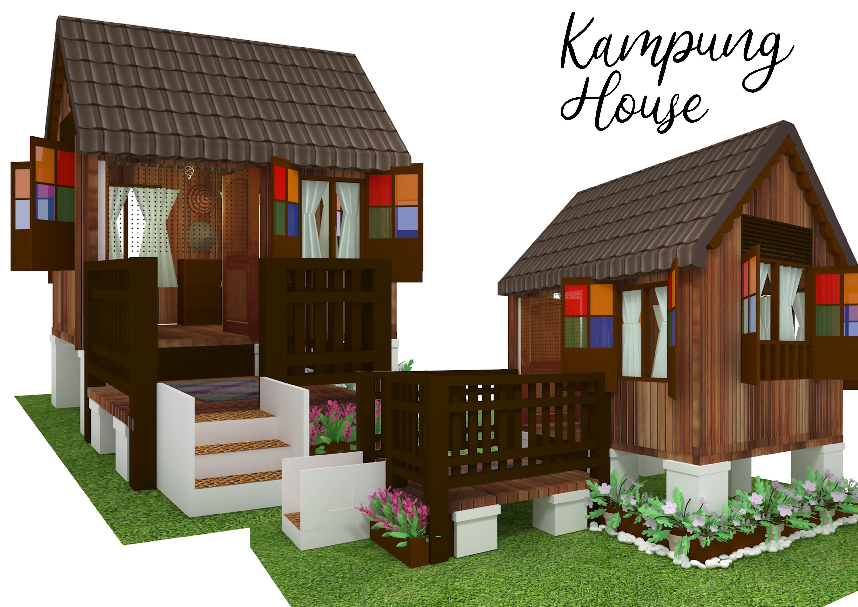 Kampung House 3D model | CGTrader