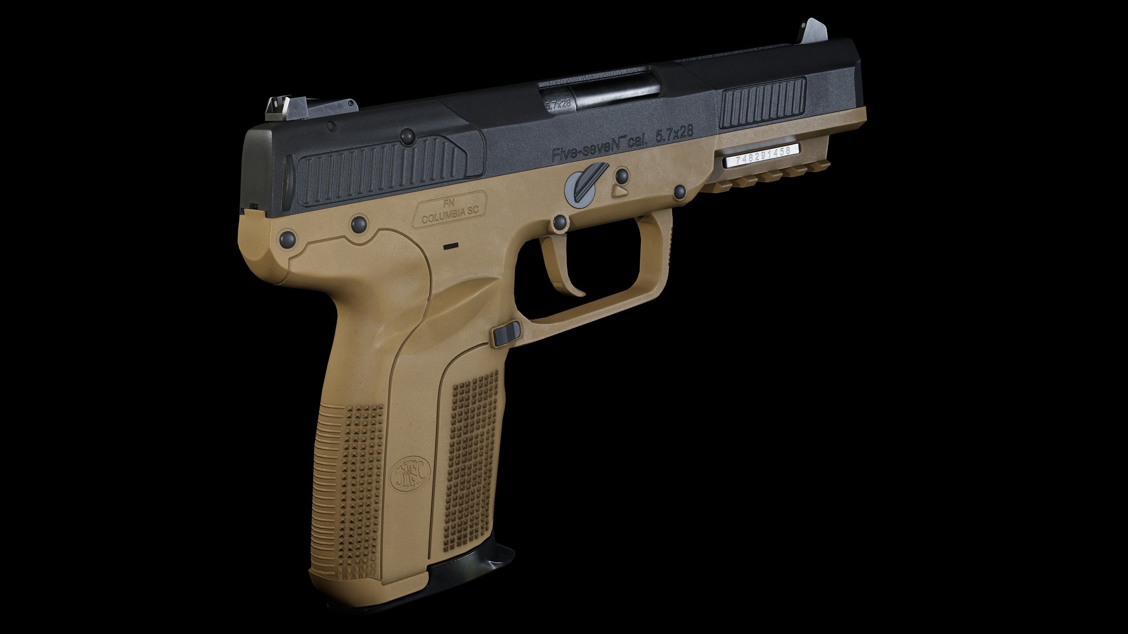 3D model FN Five-seveN Pistol VR / AR / low-poly | CGTrader