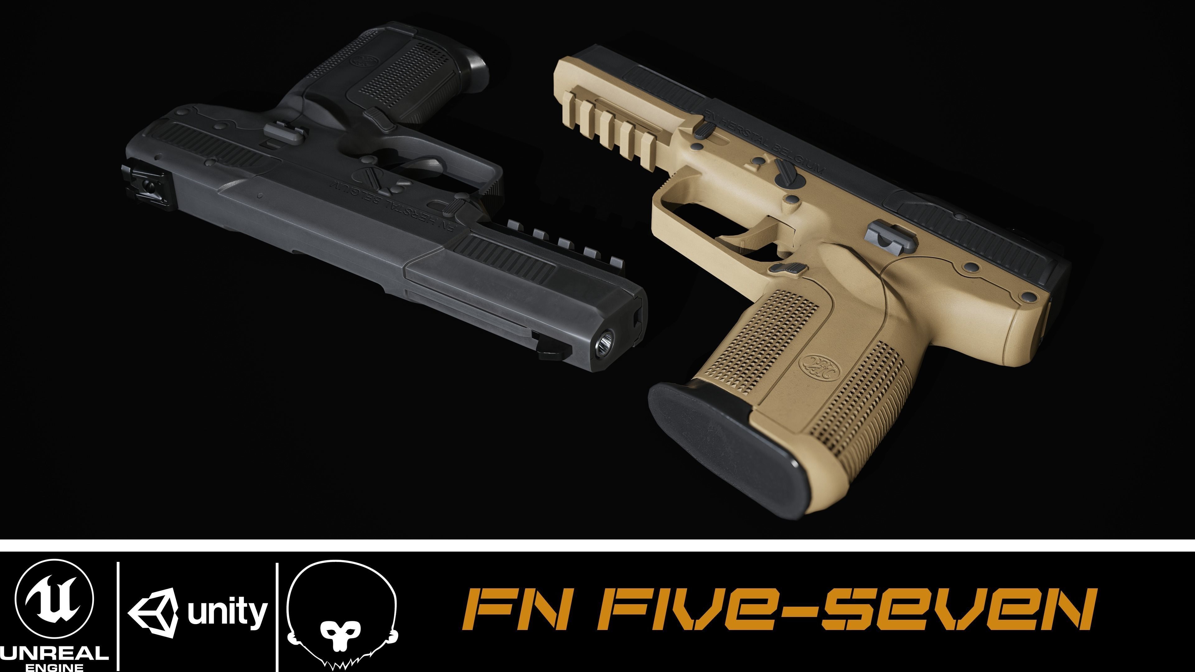 3D model FN Five-seveN Pistol VR / AR / low-poly | CGTrader