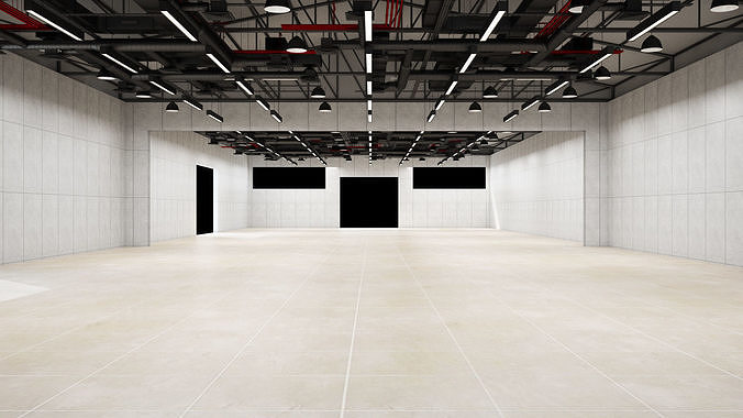 Warehouse empty space 3D model | CGTrader