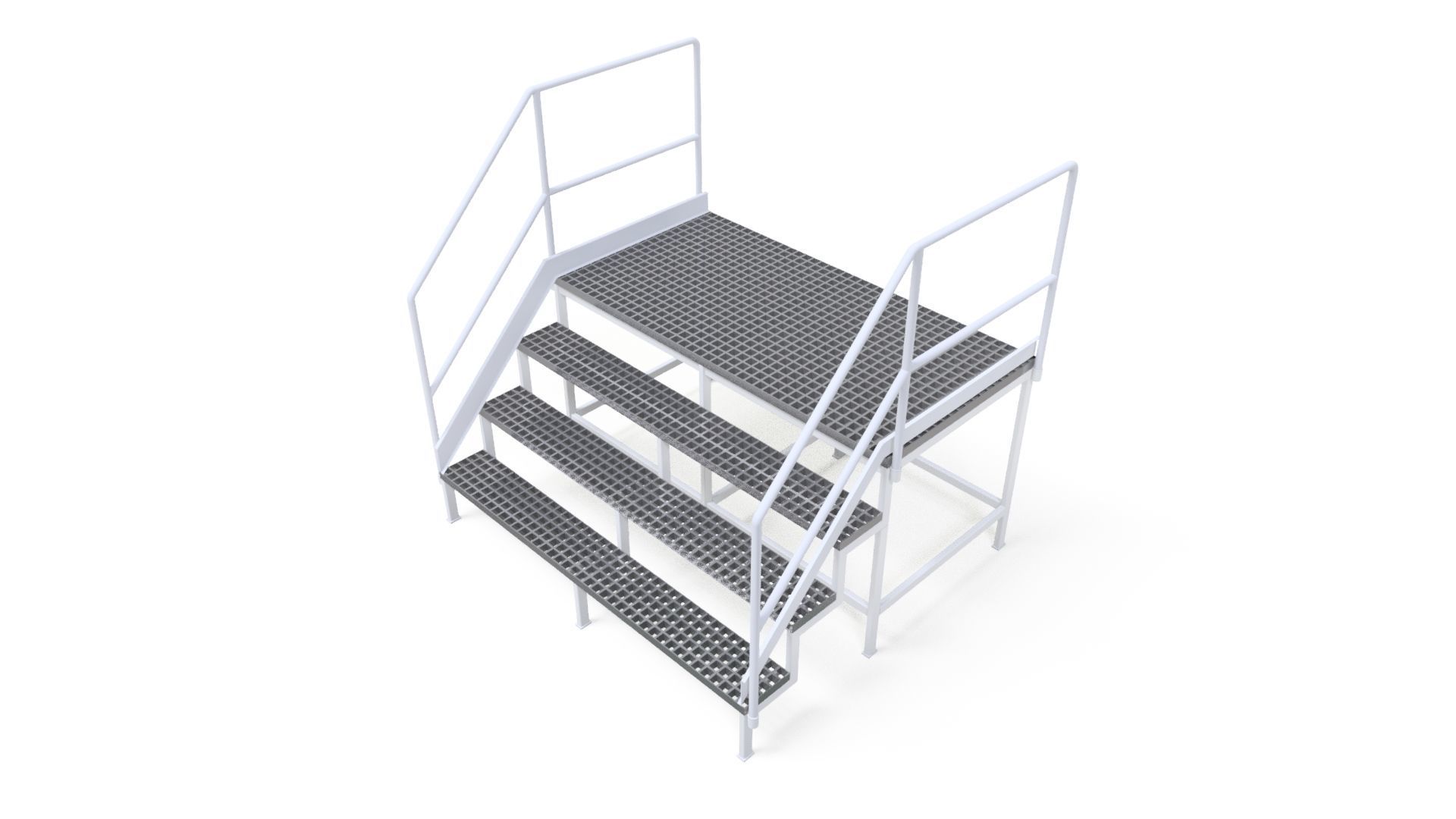STEEL GRILL PLATFORM 3D model | CGTrader