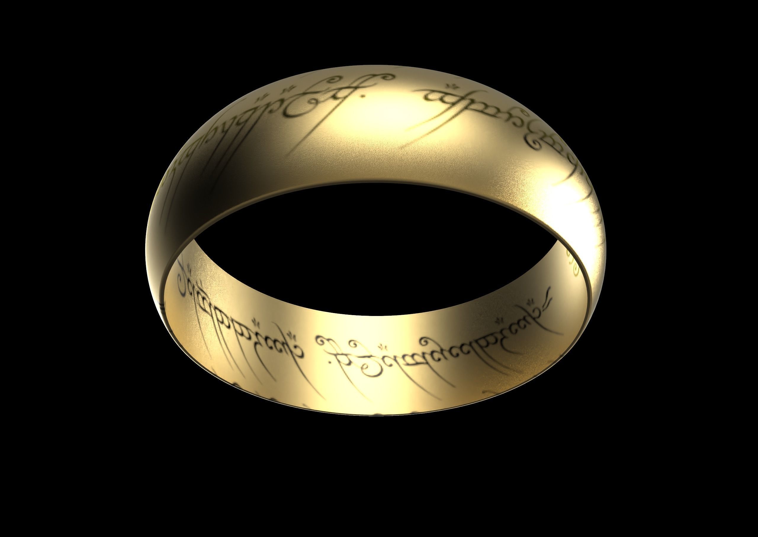 Saurons Ring - One Ring 3D model 3D printable | CGTrader