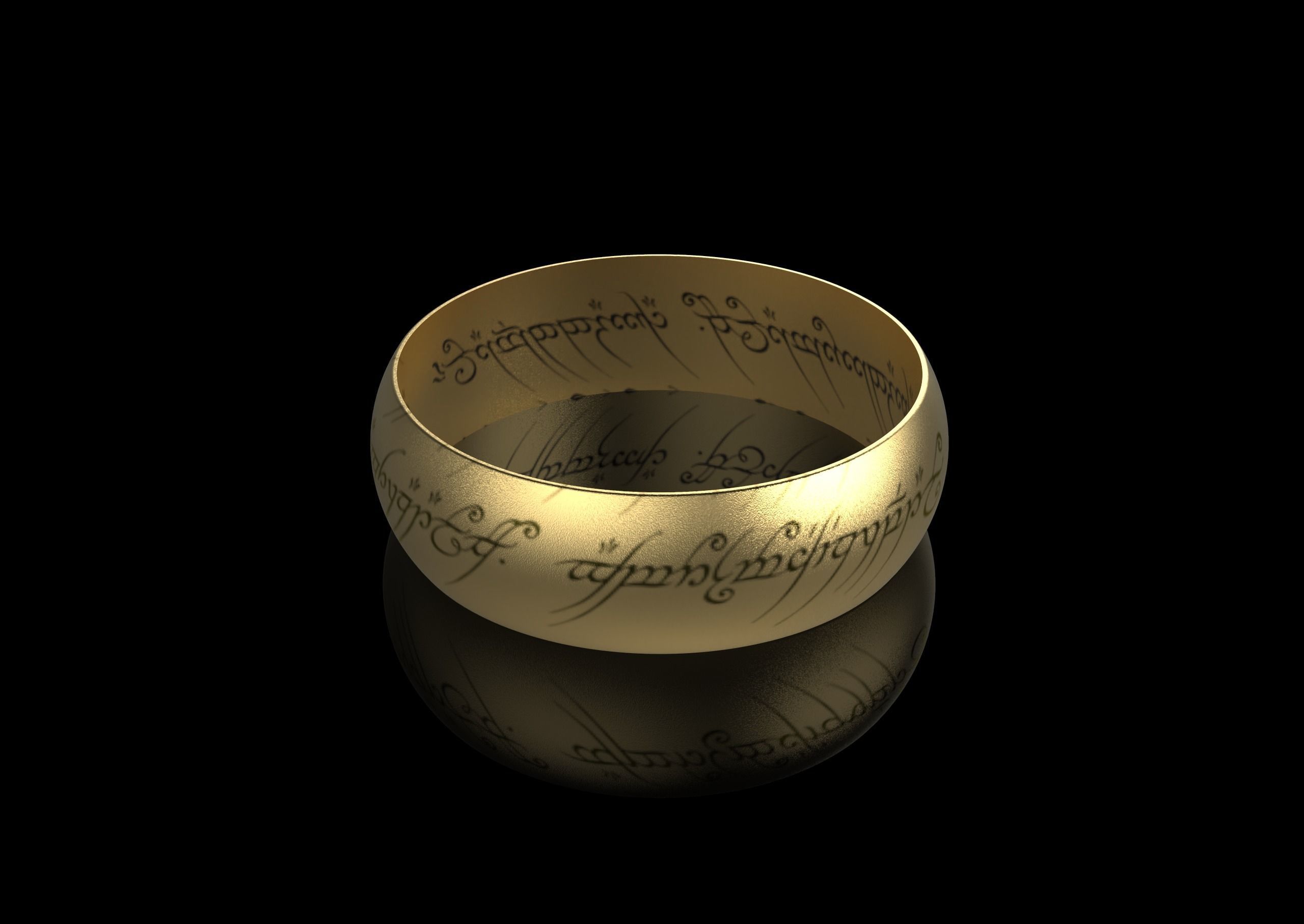 Saurons Ring - One Ring 3D model 3D printable | CGTrader